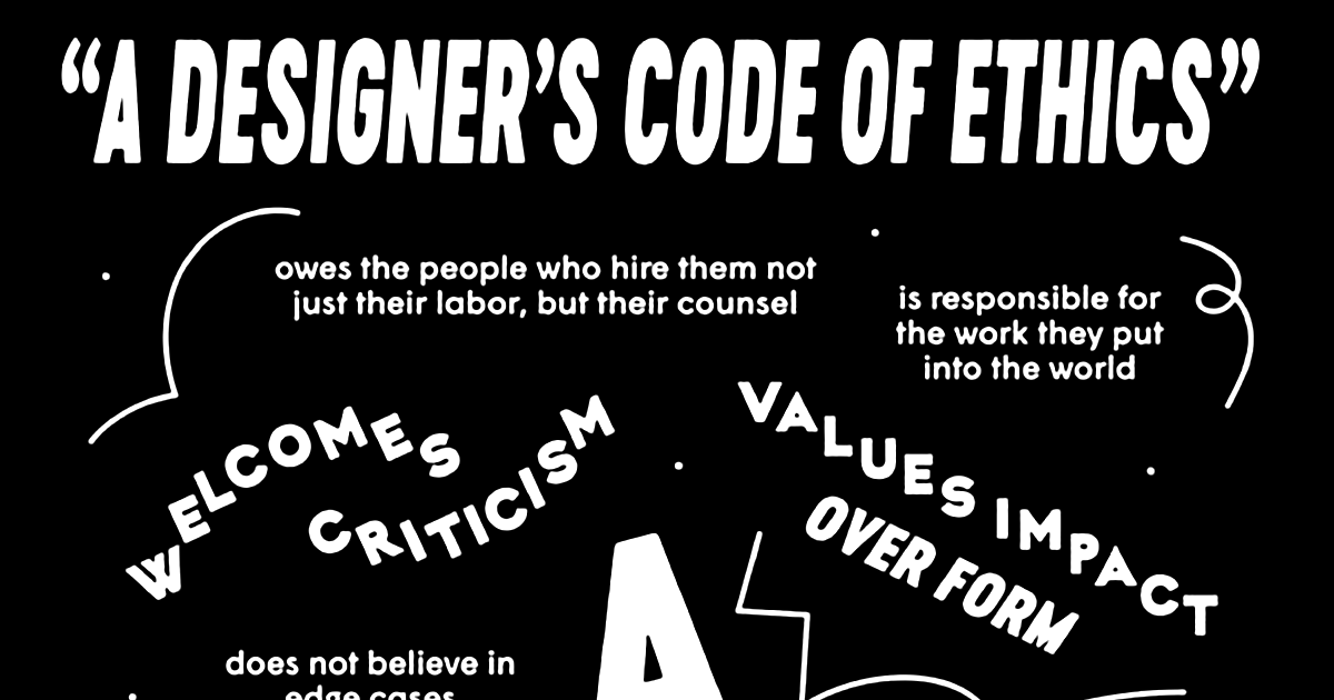 A Designer’s Code of Ethics | Power to the Poster